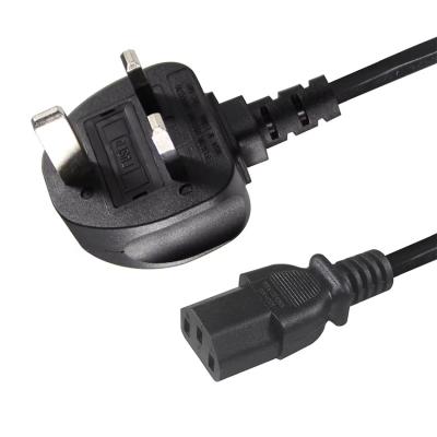 China UK 3 Pin Plug to C13 Power Cord 1.5M 250V 13A Heavy Duty Cable for sale