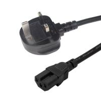 China UK C15 Power Cord 3-Pin Plug to IEC C15 Cable 250V 10A for Industrial Appliances for sale