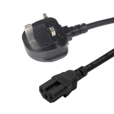 China UK C15 Power Cord 3-Pin Plug to IEC C15 Cable 250V 10A for Industrial Appliances for sale