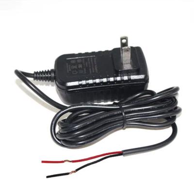 China US Plug AC Power Cord to Bare Wire 2 Prong NEMA 1-15P 1.5m for LED Driver for sale