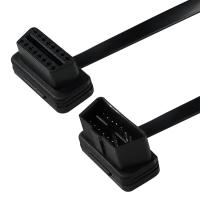 China OBD-II 16-Pin Flat Ribbon Extension Cable 3ft Male to Female for Vehicle Diagnostics for sale