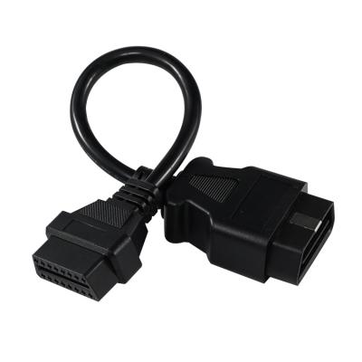 China OBD-II 16-Pin Male to Female Extension Cable 24AWG for Diagnostic Scanner GPS Tracker for sale