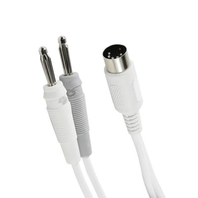 China 5-Pin DIN Female to Dual Banana Plug Cable 1m 3A for Audio Testing for sale