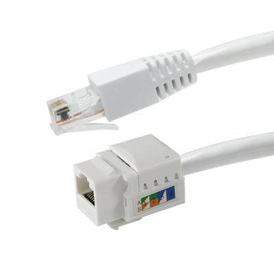China Cat6 RJ45 Keystone Coupler Female to Female Tool-Free 1 Gbps for sale