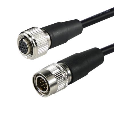 China 12 Pin Male to Female Circular Aviation Connector Cable 250V 5A for Industrial Automation for sale