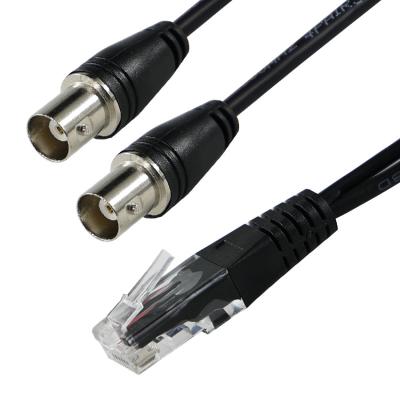 China RJ45 to Dual BNC Adapter Cable 75 Ohm for T1 E1 Signal Transmission 5FT for sale