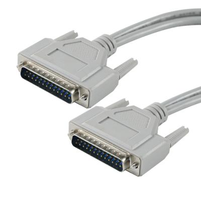 China DB-25 Male to Male Serial Cable RS-232 Parallel Printer 1ft 2ft 5ft PVC for sale