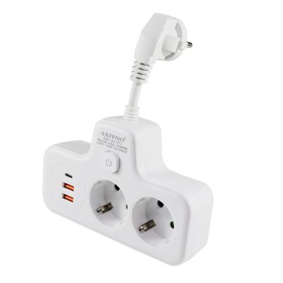China EU Power Socket Extender with 2 USB Ports and Type-C 250V for sale