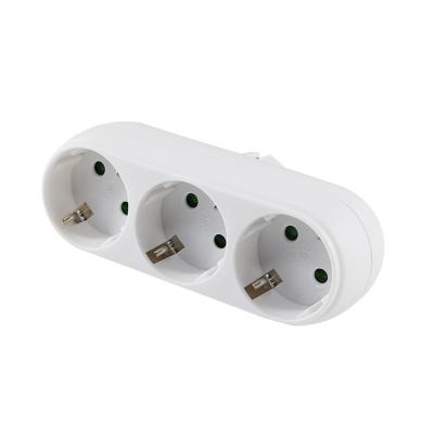 China European 3-Way Power Plug Adapter 250V 10A with 3 AC Outlets for sale