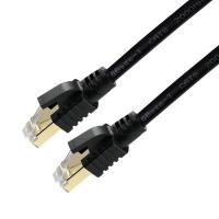 China CAT8 Shielded Ethernet Cable S/FTP 40Gbps Gold RJ45 for sale