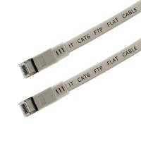 China CAT6 Flat FTP Shielded Ethernet Patch Cord 26AWG 1Gbps RJ45 Snagless Network Cable for sale