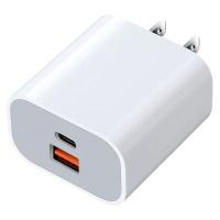 China 30W Dual Port USB-C USB-A Wall Charger Fast Charging Adapter US 2-Pin 100-240V for sale
