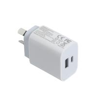China 20W Dual-Port USB Wall Charger USB-C USB-A AU Plug Fast Charging Adapter for sale