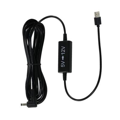 China USB to 12V Step-Up Power Cable Right-Angle DC 5.5x2.1mm 0.8A 10W Booster for Router LED Strip Camera for sale