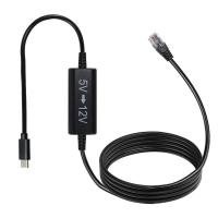 China USB-C to 12V Step-Up Cable 1.5A 18W Right-Angle DC Plug Power Converter for Router LED Camera for sale