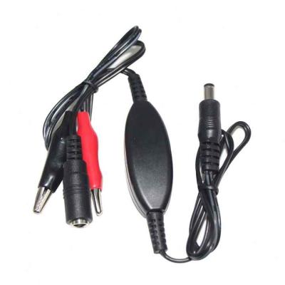 China 12V Alligator Clip to DC 5.5x2.1mm Power Cable 5A for LED Strips for sale
