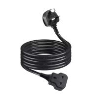 China UK 3-Pin Male to Female Power Extension Cord 1.2M Black H05VV-F 250V 10A for sale