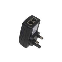 China UK Plug 48V PoE Injector 0.5A for IP Cameras Wireless APs IEEE 802.3af at for sale