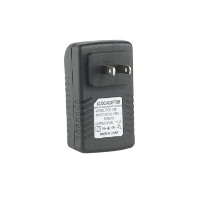China US Plug 48V PoE Injector IEEE 802.3af/at 30W for IP Cameras VoIP Phones for sale