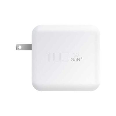 China 100W USB-C GaN Wall Charger US 2-Pin Plug Fast Charging for Laptop Tablet Phone for sale