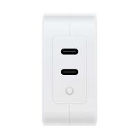China 100W Dual USB-C Wall Charger US Plug Fast Charging Adapter for Laptop Phone 100-240V for sale