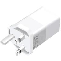 China UK 2-Pin 65W GaN Charger USB-C USB-A Dual Port Fast Wall Adapter for sale
