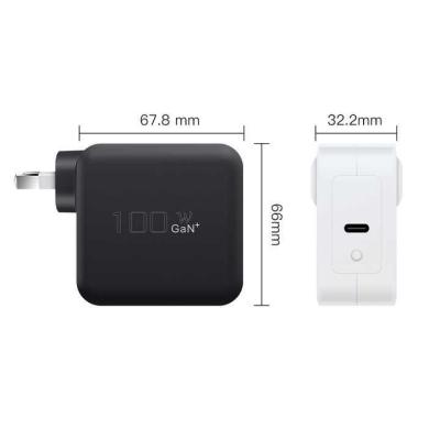 China 100W USB-C GaN Charger AU 2-Pin Plug for Laptops Tablets 100-240V for sale