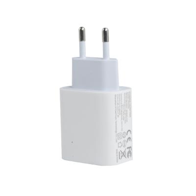 China EU 2-Pin 20W Dual USB-C and USB-A Wall Charger with 100-240V Input for sale