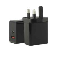 China 45W EU Dual Port USB-C USB-A GaN Charger for Laptop Tablet Fast Charging for sale