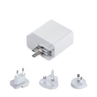 China 60W GaN USB Wall Charger 4 Port USB-A USB-C Interchangeable Plugs 100-240V for sale