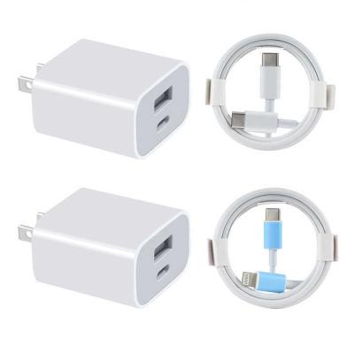 China 20W USB-C and USB-A GaN PD Charger with Cable for sale