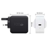 China UK 2-Pin 100W GaN PD Charger Dual USB-C Fast Charging Adapter for Laptop Tablet Phone for sale