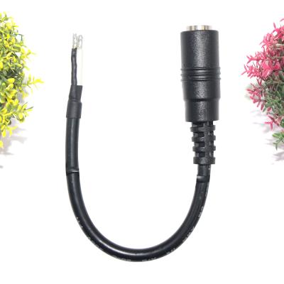 China Right Angle DC Power Socket 5.5x2.1mm Female Jack to Tinned Wire Cable 12V 5A 15-50cm for sale