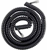 China Coiled RJ9 Handset Cord 0.5m-3m Stretch Length with 4P4C Connectors for Office Phones for sale