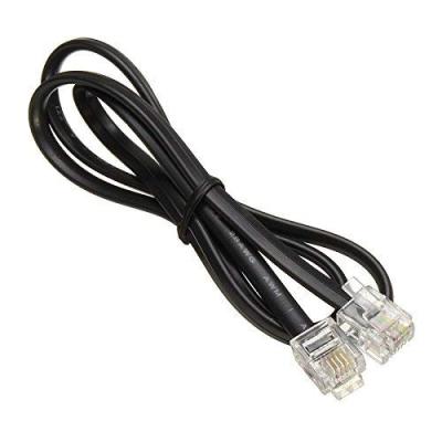 China RJ11 Telephone Extension Cable 1m-15m for Landline Phone Fax DSL Modem with Copper Construction for sale