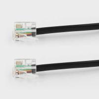 China RJ11 Telephone Extension Cable 10ft 20ft 30ft with Copper Conductors for Landline Phones and Modems for sale