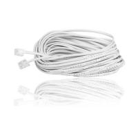 China RJ11 Telephone Extension Cable 4-Wire Flat for DSL Modem Security Systems 1m-15m Length Options for sale