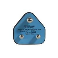 China South Africa SA Plug USB Charger 5V 3.4A Dual Port USB-C and USB-A Wall Adapter for sale