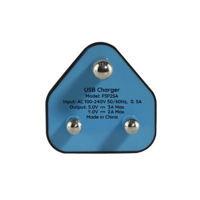 China South Africa SA Plug USB Charger 5V 3.4A Dual Port USB-C and USB-A Wall Adapter for sale