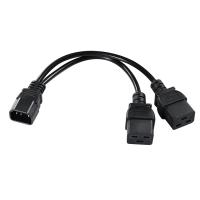 China IEC 60320 C14 to Dual C19 Y Power Splitter Cable 15A 250V for PDU Server Rack Data Center for sale