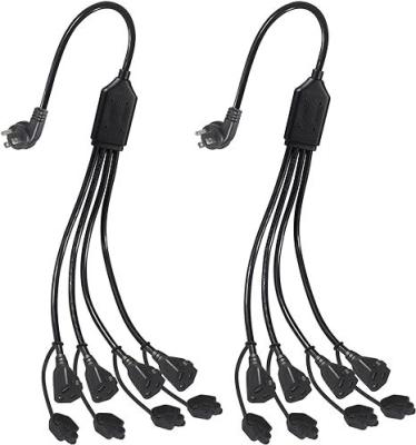 China NEMA 5-15P to 4-Way US Outlet Power Splitter Cord 125V 15A Heavy Duty Y Extension for sale
