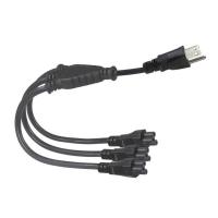 China NEMA 5-15P to 4-Way IEC C5 Power Splitter Cord 125V 10A for Laptops for sale