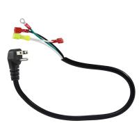 China Right Angle NEMA 5-15P to Spade Ring Terminal Power Cable 14AWG 125V 10A 1.5m for sale