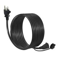 China NEMA 5-15P to Single Outlet Extension Cord 14AWG with Cable Clip 125V for sale
