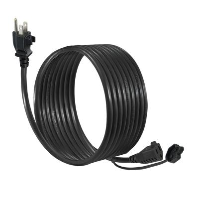 China NEMA 5-15P to Single Outlet Extension Cord 14AWG with Cable Clip 125V for sale