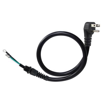 China NEMA 5-15P Right Angle to Schuko Plug Power Cable 15A 125V with Strain Relief for sale