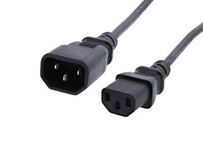 China 12FT IEC C13 Power Extension Cord Black for Computers Office Equipment for sale