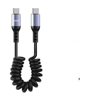 China 0.3m Black 100W USB C Cable 6A Fast Charging Type C Data Transfer for Phone for sale