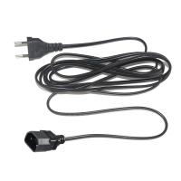 China EU Plug to IEC C18 Power Cord 2-Pin 250V 2.5A Black 1.2m for sale