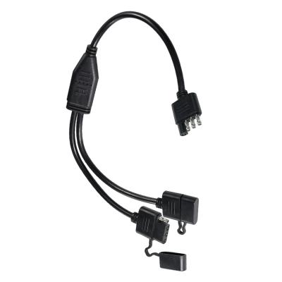 China 3-Way Y Splitter Trailer Light Wiring Harness 1.2M 12V 24V IP67 for sale